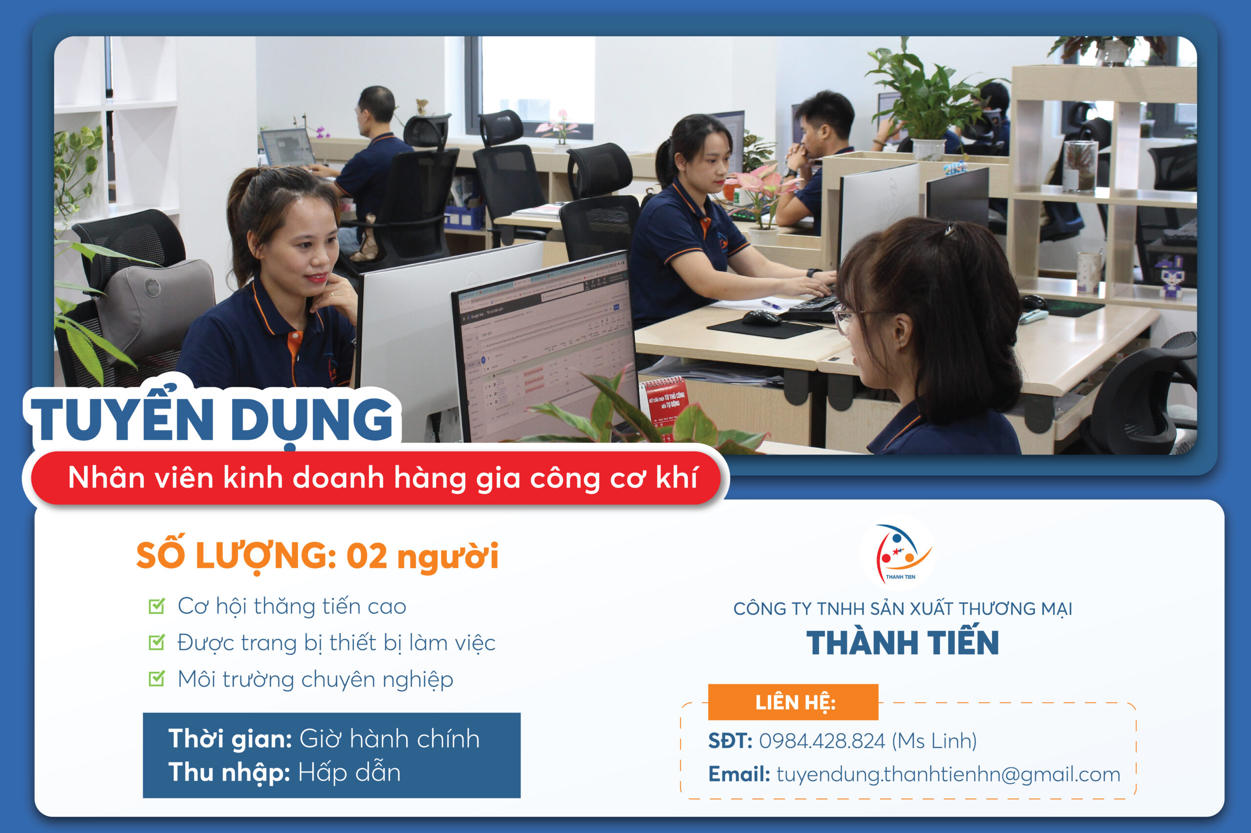 [tuyỂn DỤng 10 2023] VỊ TrÍ NhÂn ViÊn Kinh Doanh HÀng Gia CÔng CƠ KhÍ